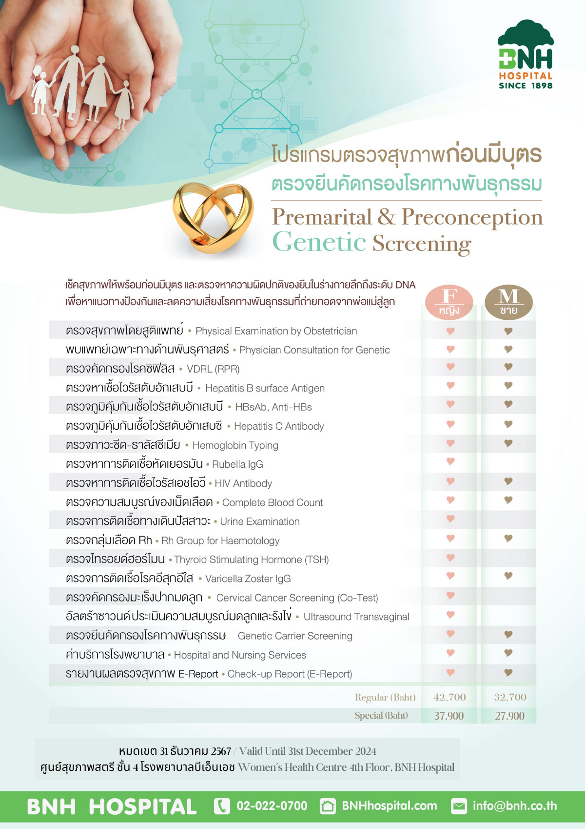 ตรวจยีน ก่อนตั้งครรภ์ ราคาเท่าไหร่